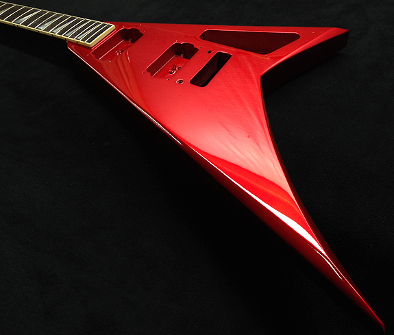 USA Jackson Flying V | Kandy Apple Red | Sims Guitar Refinishing