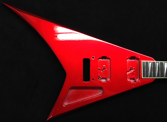 USA Jackson Flying V | Kandy Apple Red | Sims Guitar Refinishing