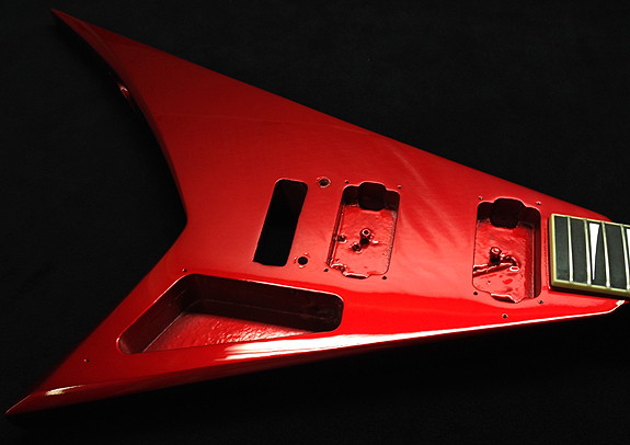 USA Jackson Flying V | Kandy Apple Red | Sims Guitar Refinishing