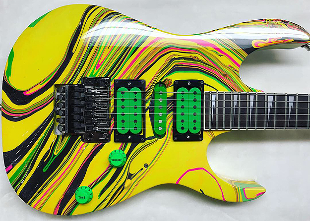 Swirl Painted Ibanez RG 770 | Sims Guitar Refinishing